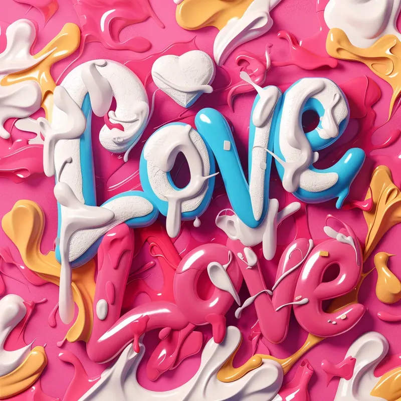 Vibrant 3D Text Artist Midjourney Prompt | PromptBase