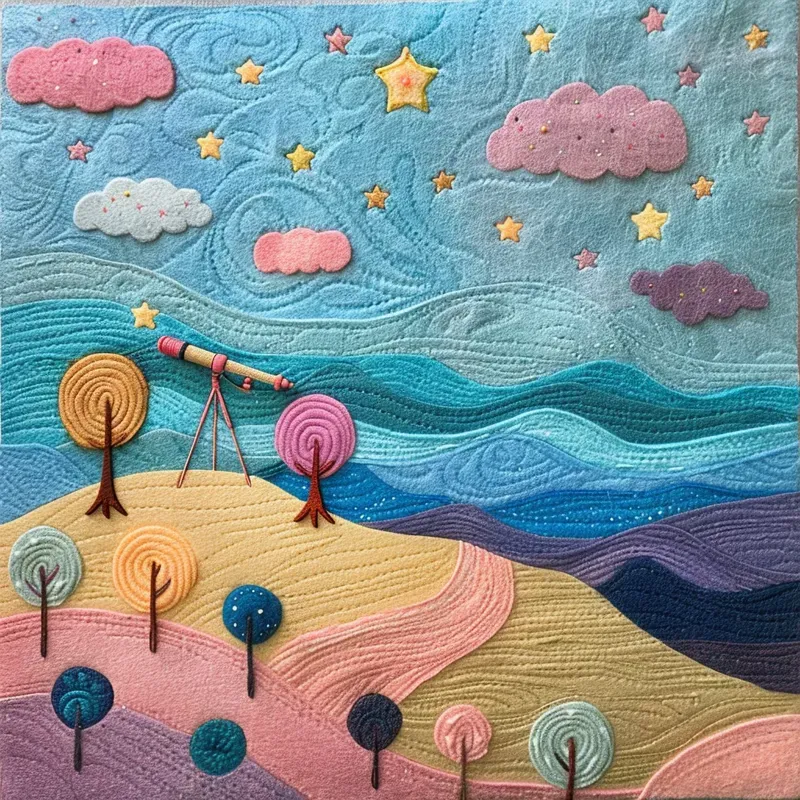 Pastel Textile Landscapes Midjourney Prompt | PromptBase