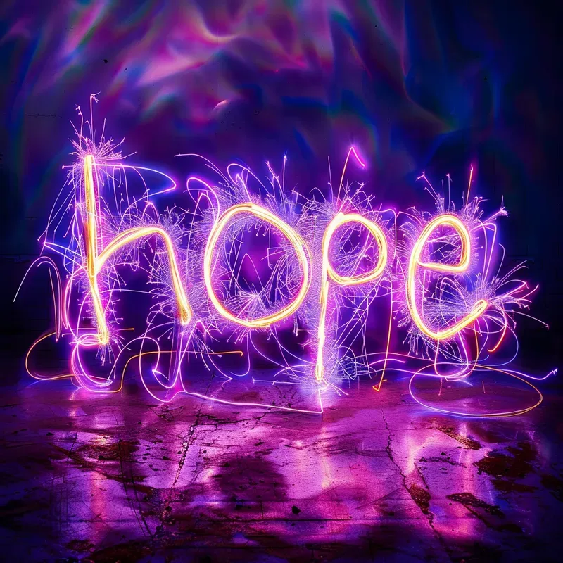 Neon Light Words Midjourney Prompt | PromptBase