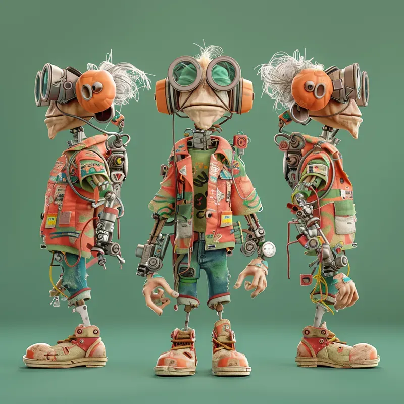 4D Character Designs Midjourney Prompt | PromptBase