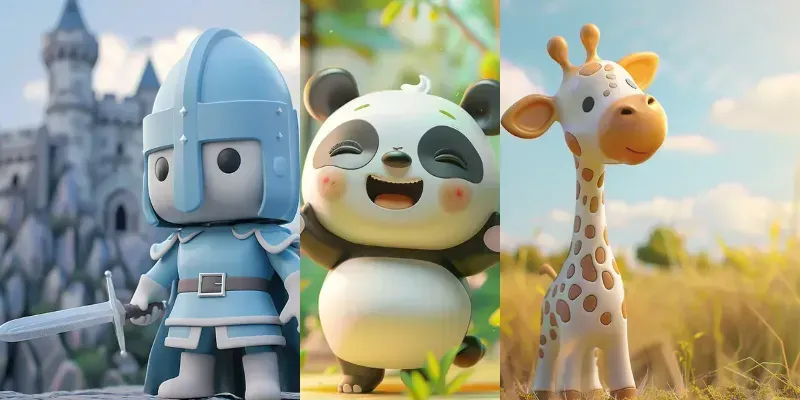 Cute Blind Box 3D Characters Midjourney Prompt | PromptBase