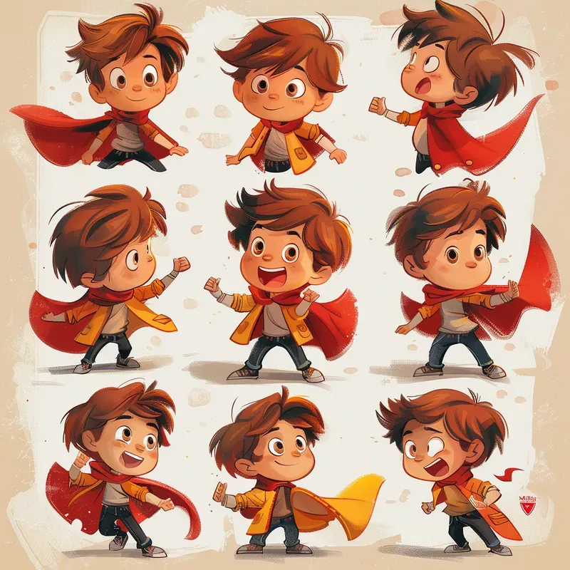 Humorous Cartoon Character Poses Midjourney Prompt | PromptBase