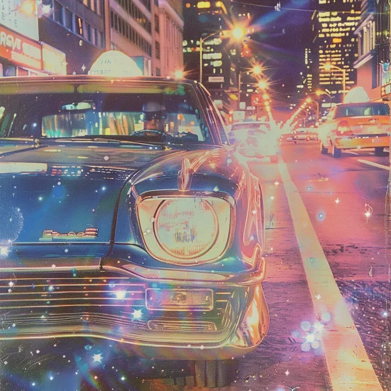 Nostalgic Retrofuturistic Album Covers Midjourney Prompt | PromptBase