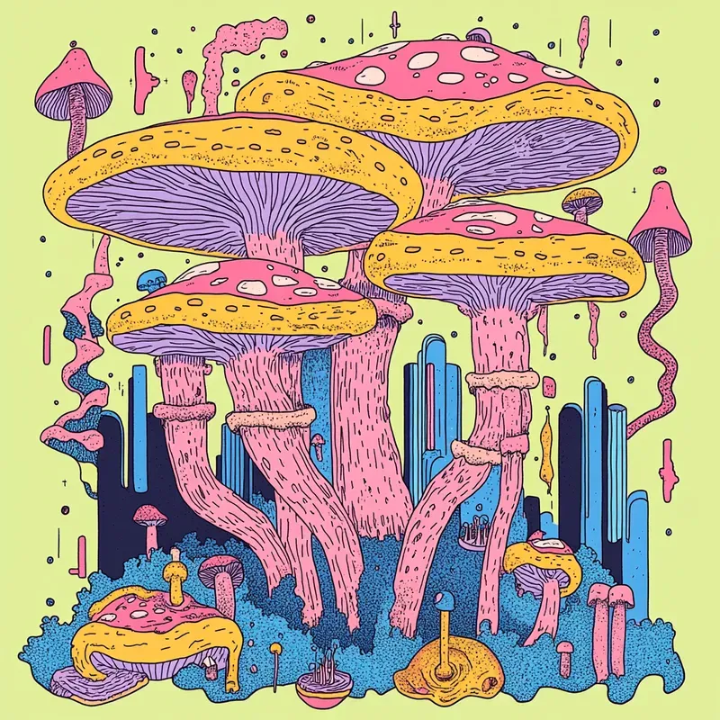 Psychedelic Comic Art Creations Midjourney Prompt | PromptBase