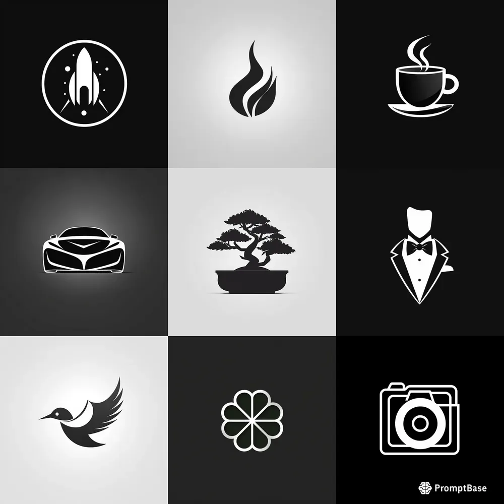 Basic And Minimalistic Logos Midjourney Prompt | PromptBase