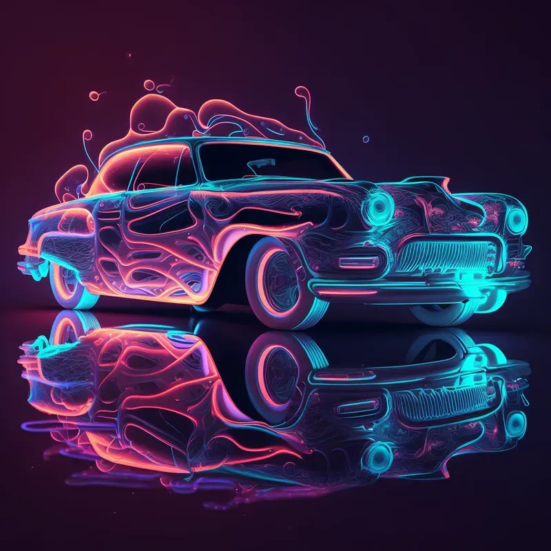 Neon Sports And Super Cars Midjourney Prompt | PromptBase