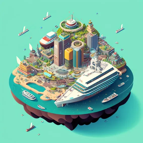 Isometric Floating Cities Midjourney Prompt | PromptBase