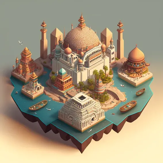 Isometric Floating Cities Midjourney Prompt | PromptBase
