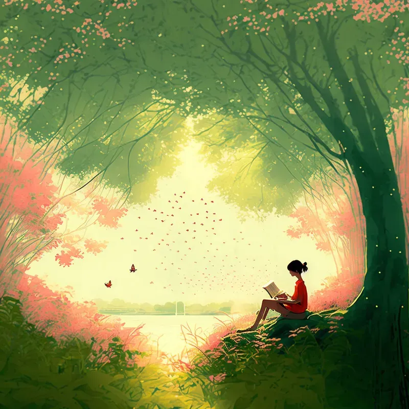 Calming Illustrative Wallpapers Midjourney Prompt | PromptBase