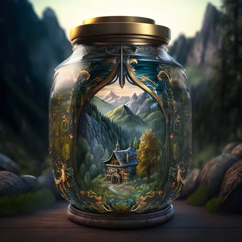 Worlds In A Jar Midjourney Prompt | PromptBase
