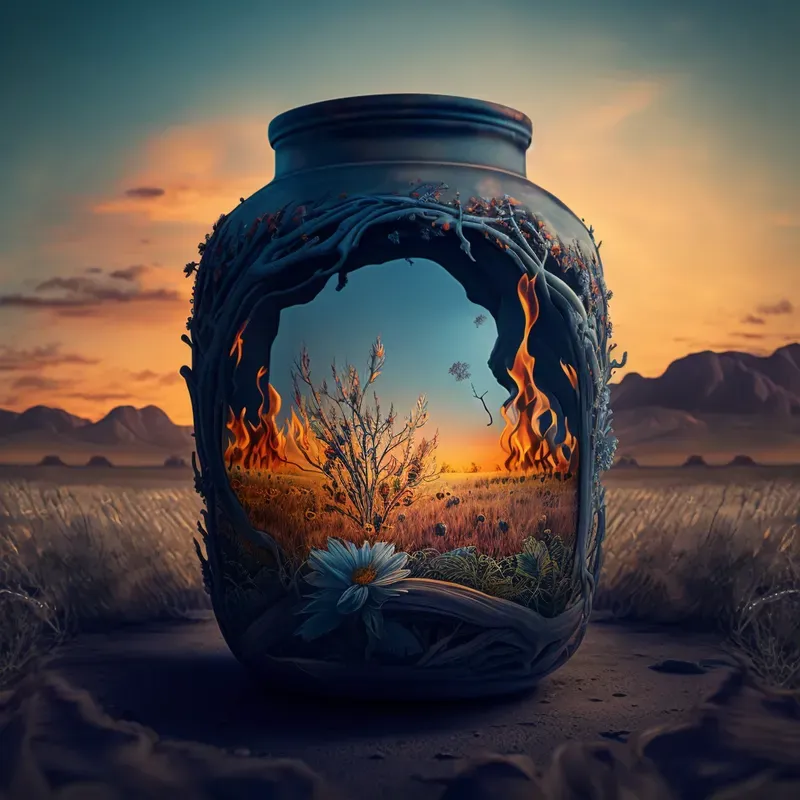 Worlds In A Jar Midjourney Prompt | PromptBase