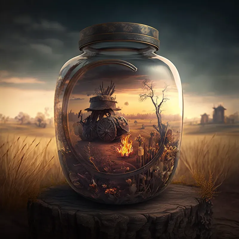 Worlds In A Jar Midjourney Prompt | PromptBase