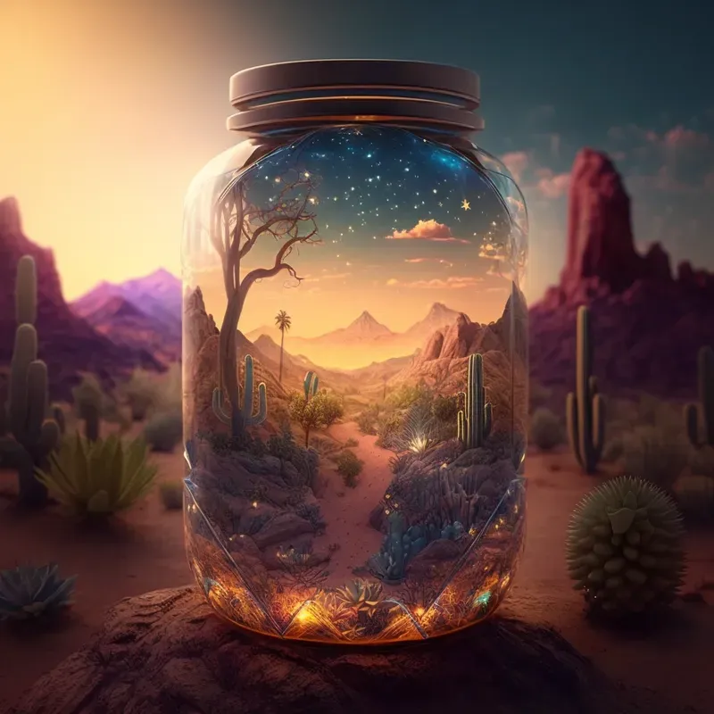 Worlds In A Jar Midjourney Prompt | PromptBase