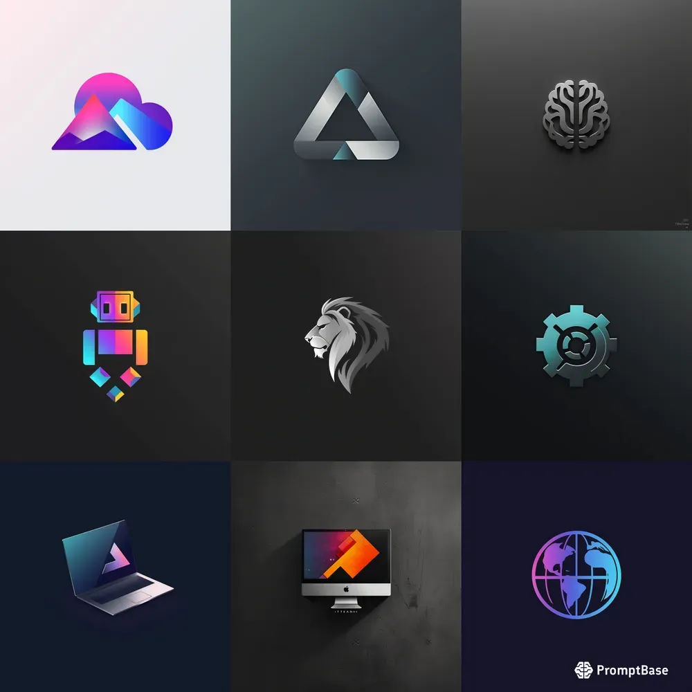 Simple Tech Company Logos Midjourney Prompt | PromptBase