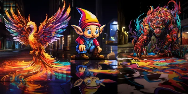 Emerging Creature Street Art Midjourney Prompt | PromptBase