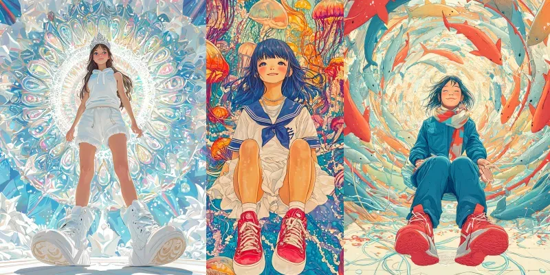 Sneakers And Pop Magical Complex Pattern Generator App | PromptBase