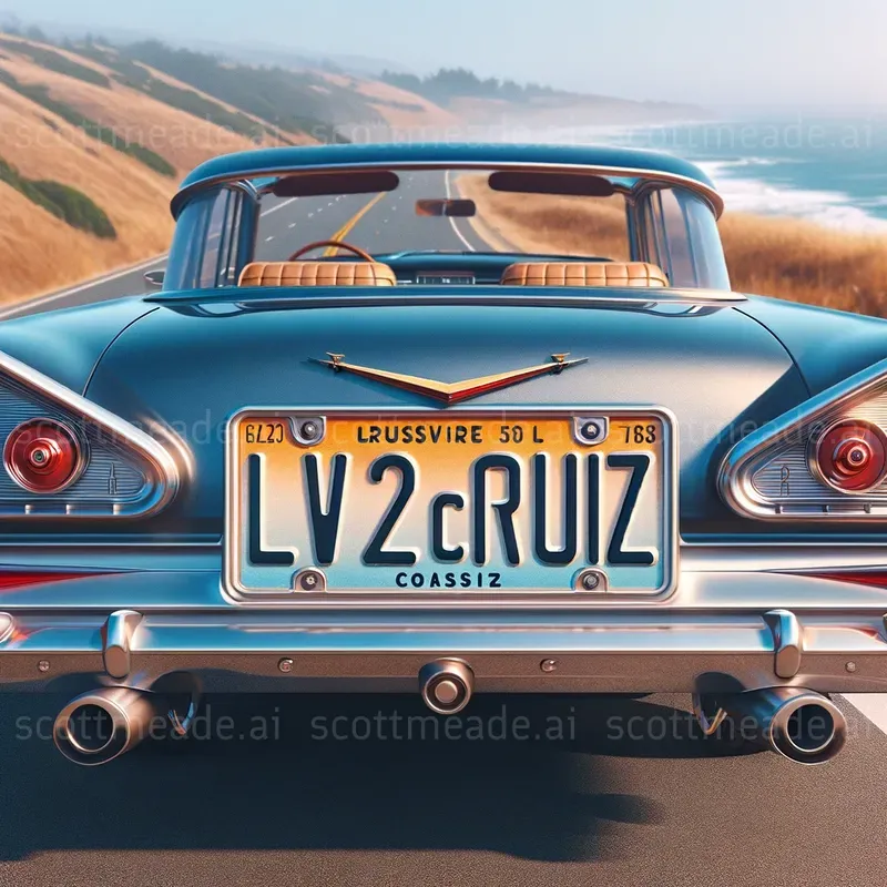 Custom Funny License Plates DALL·E Prompt | PromptBase
