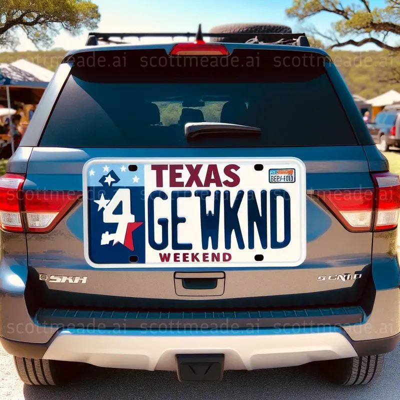 Custom Funny License Plates DALL·E Prompt | PromptBase