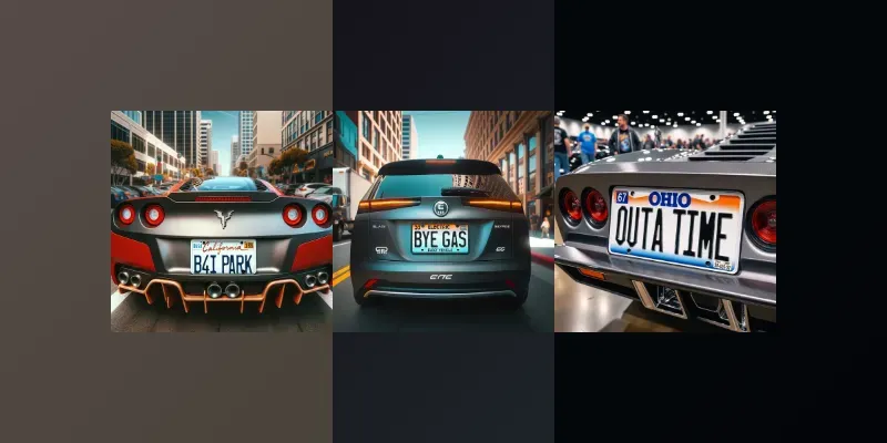 Custom Funny License Plates DALL·E Prompt | PromptBase