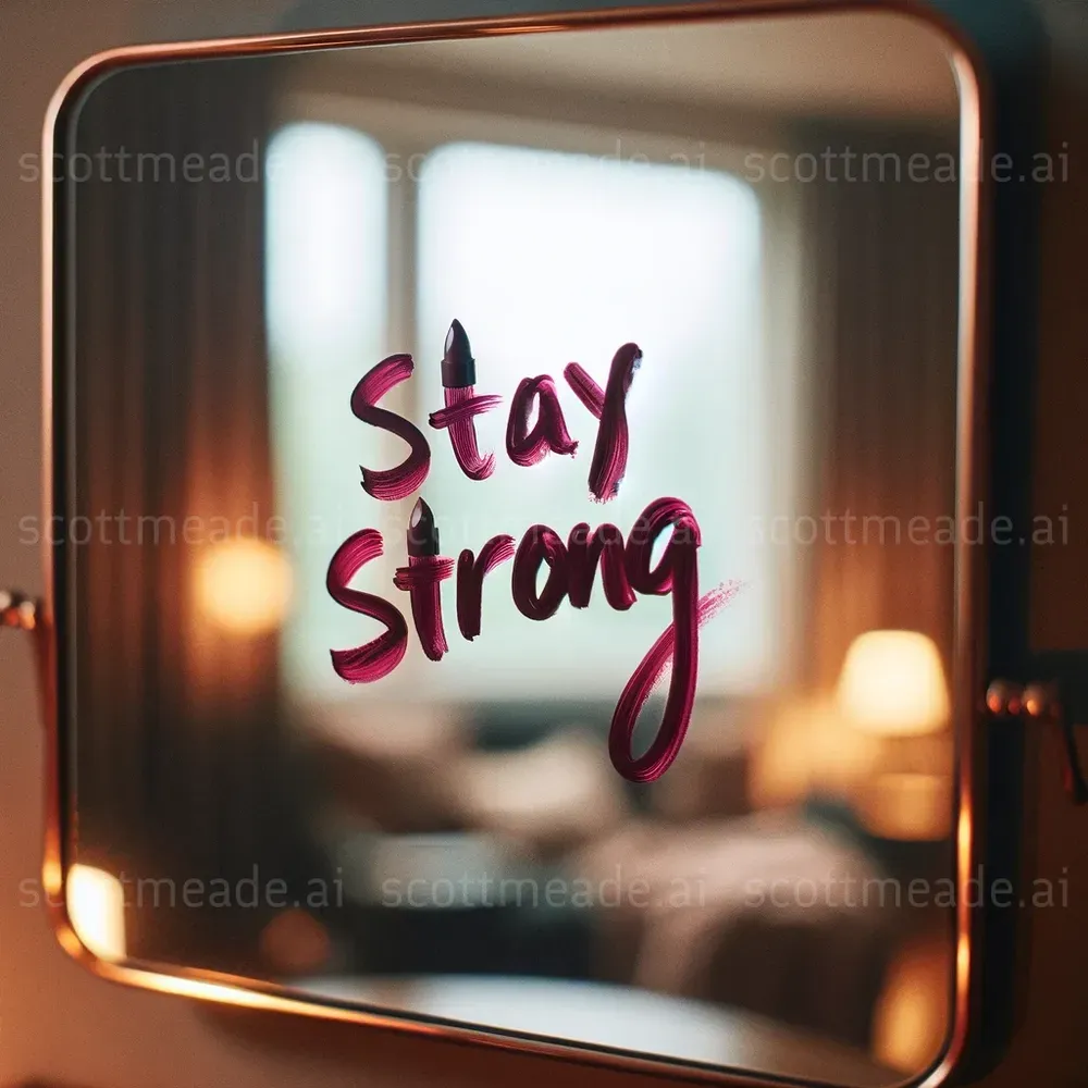 Lipstick Messages On Mirrors DALL·E Prompt | PromptBase