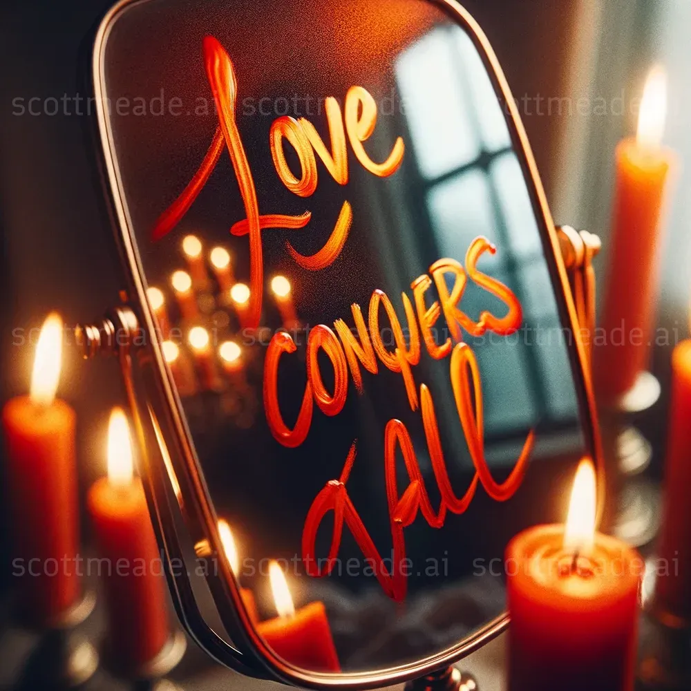 Lipstick Messages On Mirrors DALL·E Prompt | PromptBase