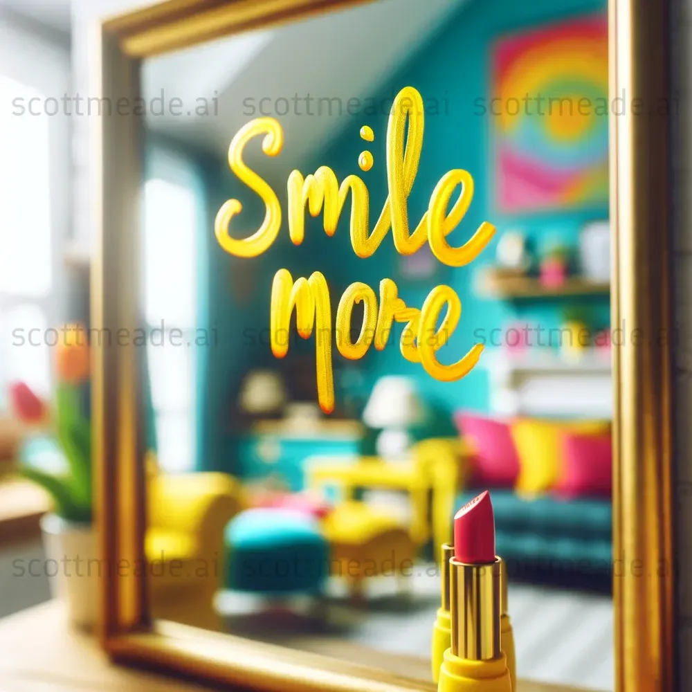 Lipstick Messages On Mirrors DALL·E Prompt | PromptBase