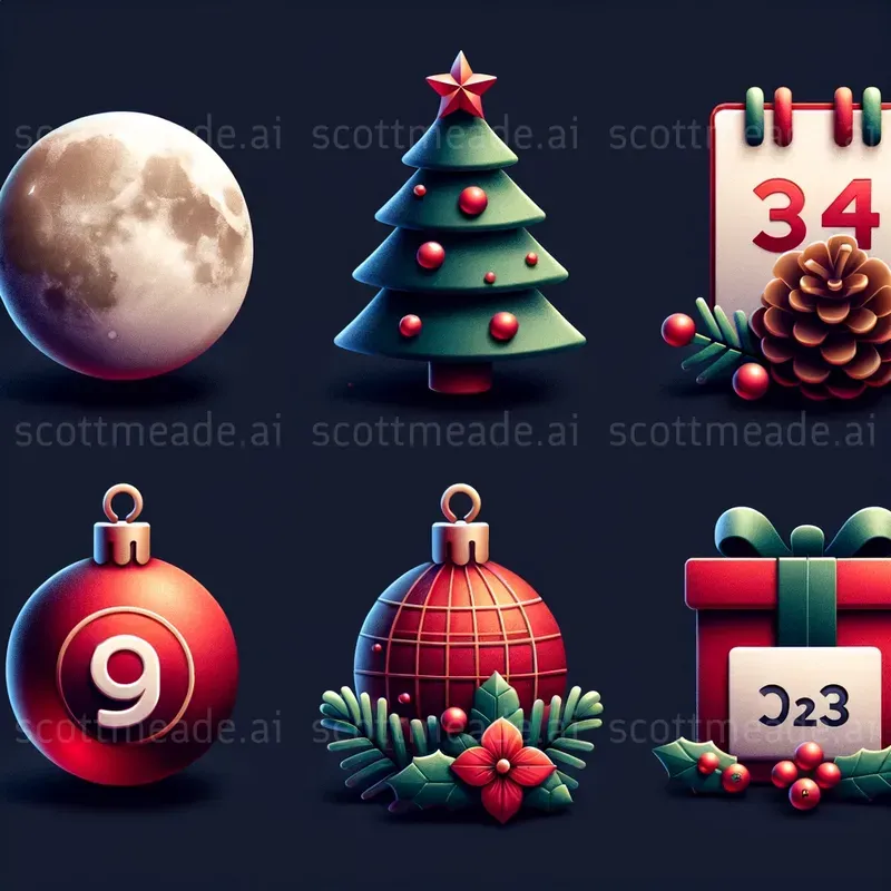 Festive 3D Christmas Ui Icons DALL·E Prompt | PromptBase