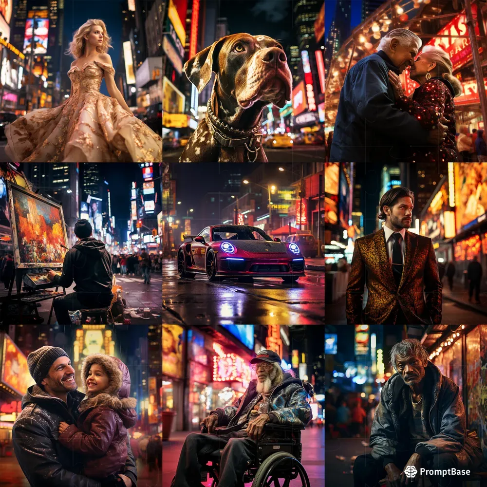 Realistic Animated City Nightlife Scenes Midjourney Prompt | PromptBase