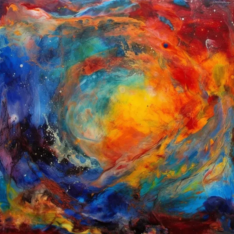 Vibrant Abstract Art Pieces Midjourney Prompt | PromptBase