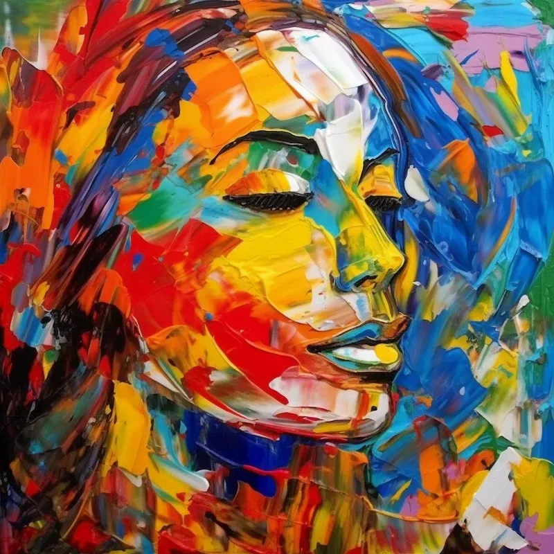 Vibrant Abstract Art Pieces Midjourney Prompt | PromptBase