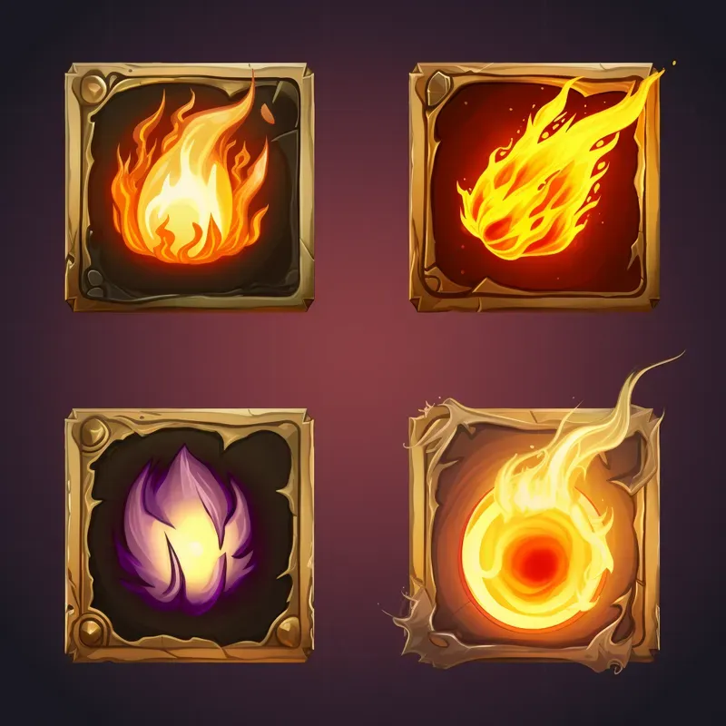 Spells And Attack Icons For Mmorpg Games Midjourney Prompt | PromptBase