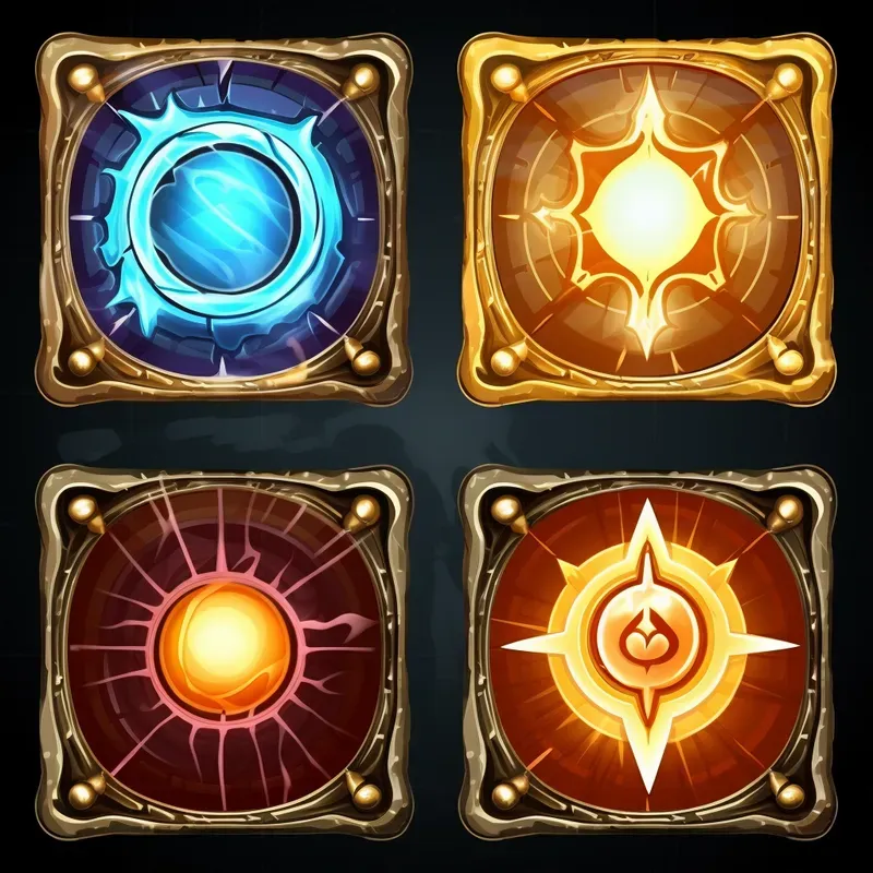 Spells And Attack Icons For Mmorpg Games Midjourney Prompt | PromptBase