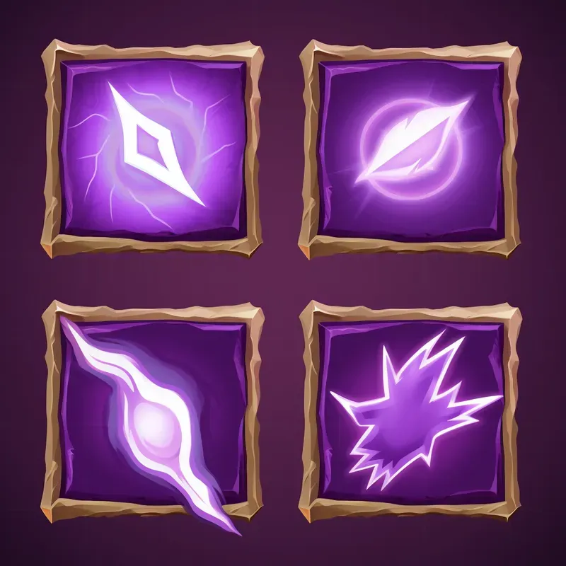 Spells And Attack Icons For Mmorpg Games Midjourney Prompt | PromptBase