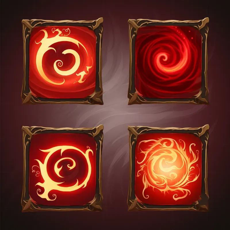 Spells And Attack Icons For Mmorpg Games Midjourney Prompt | PromptBase