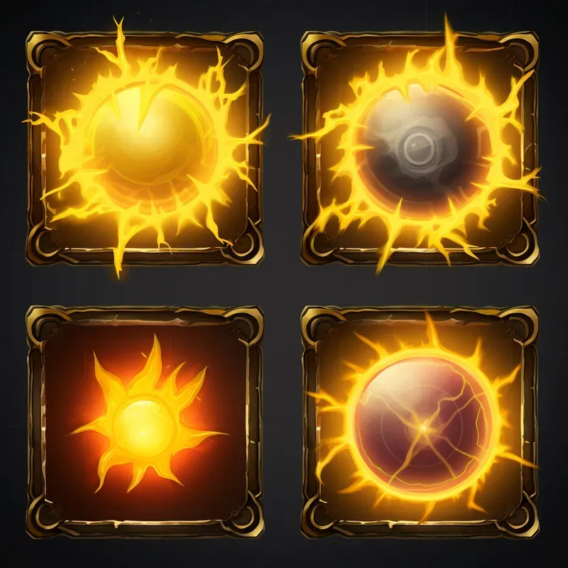 Spells And Attack Icons For Mmorpg Games Midjourney Prompt | PromptBase