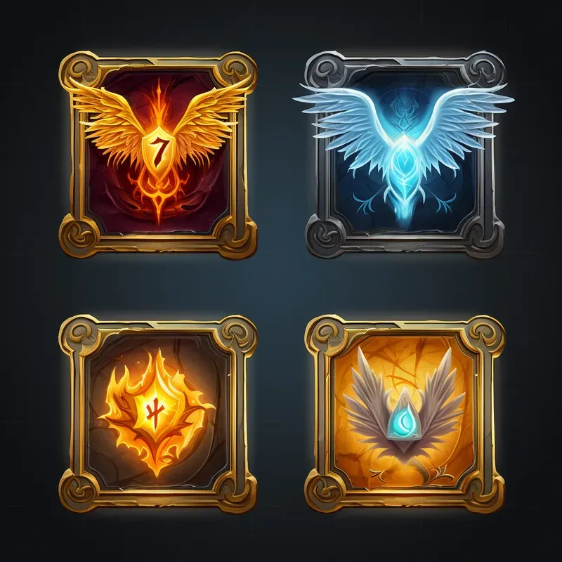 Spells And Attack Icons For Mmorpg Games Midjourney Prompt | PromptBase