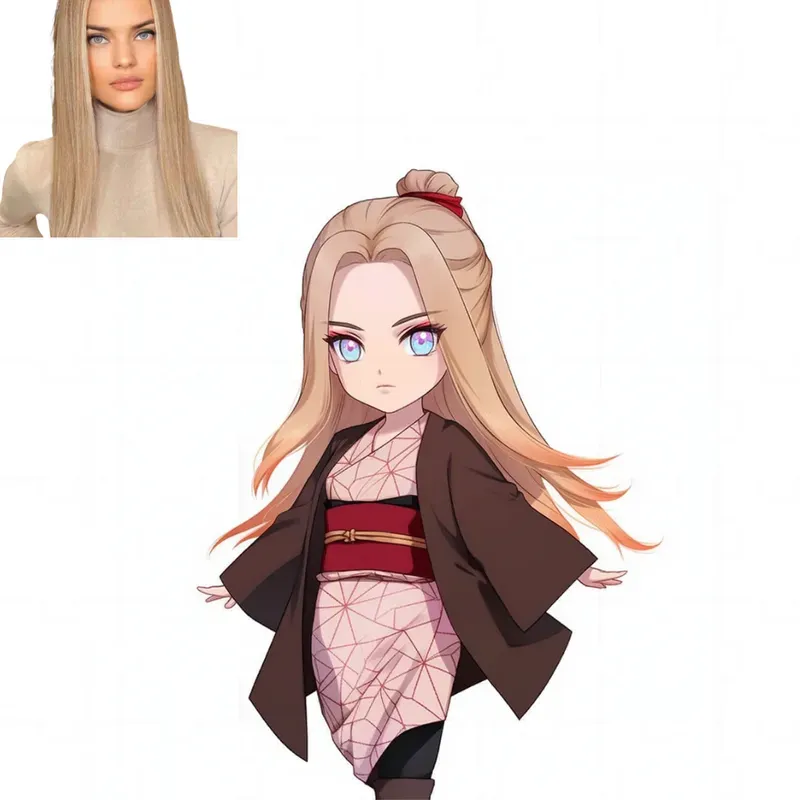 Anime Self Portrait Chibi Style Midjourney Prompt | PromptBase