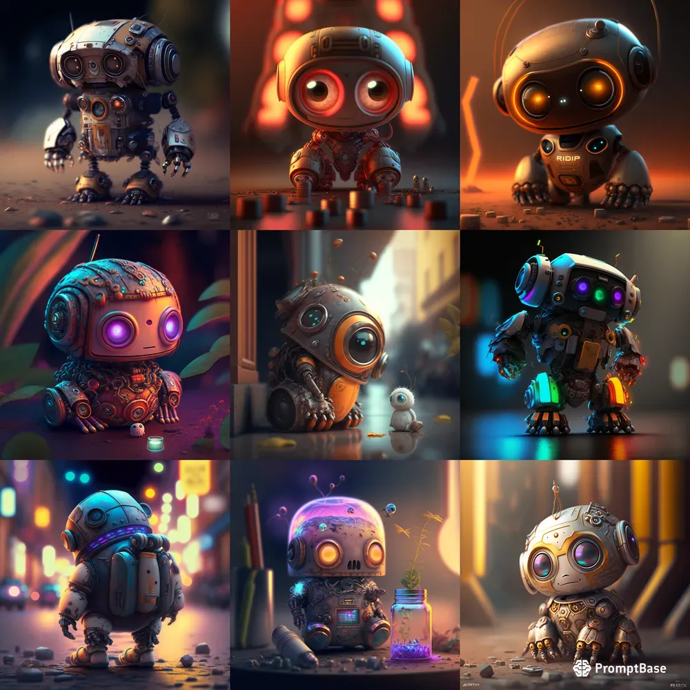 Small Robots Midjourney Prompt | PromptBase