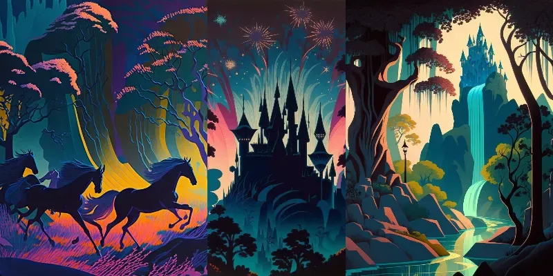 Classic Animated Movie Backgrounds Midjourney Prompt | PromptBase