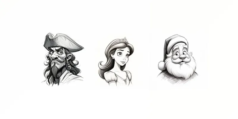 Disney Bw Characters Generator App | PromptBase