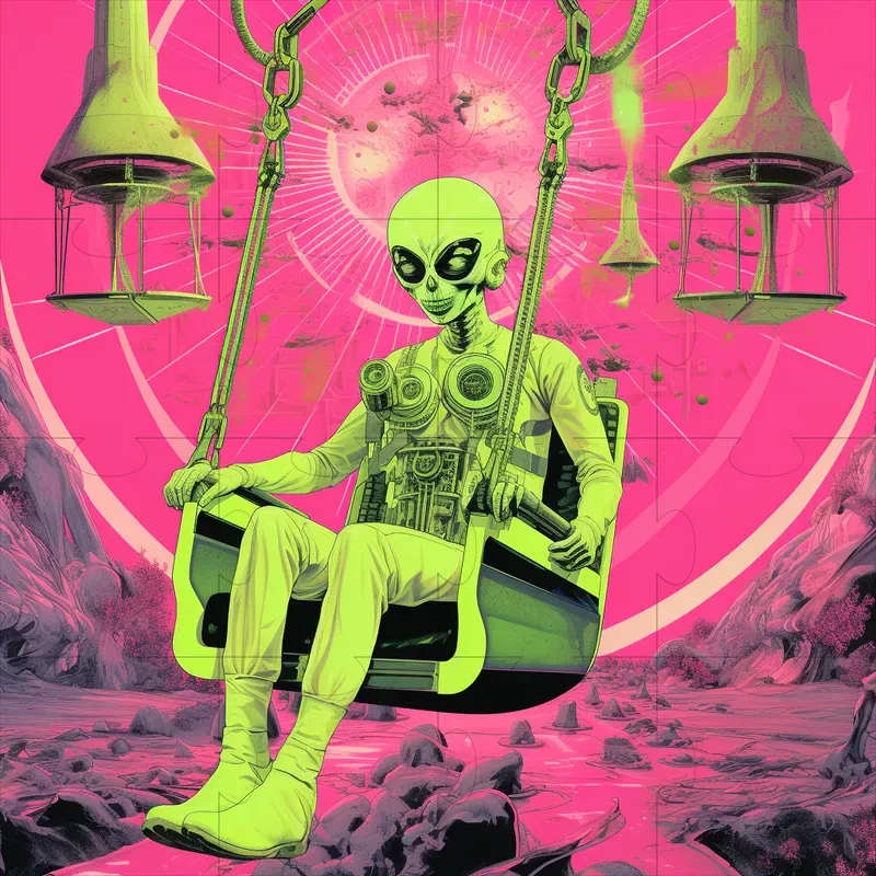 Cyberdelic Collage Art Midjourney Prompt | PromptBase