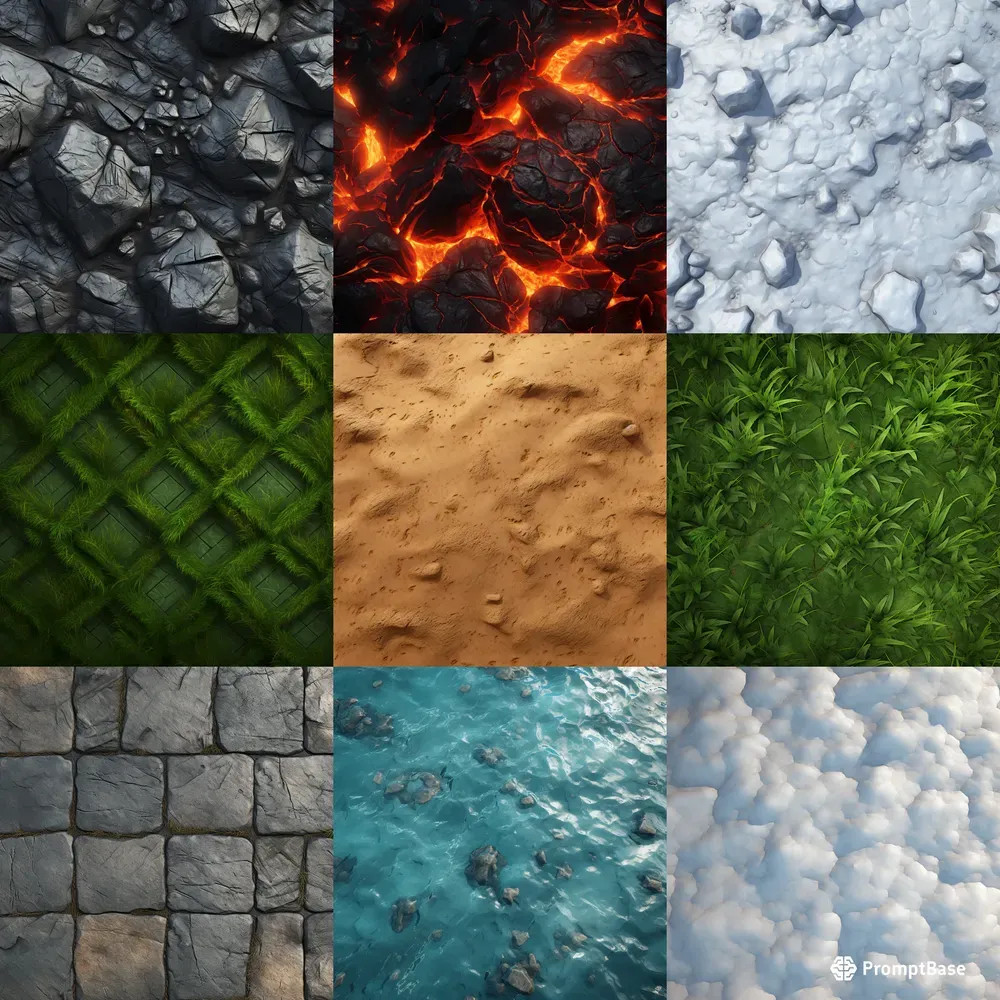Environmental Textures For Videogames Midjourney Prompt | PromptBase