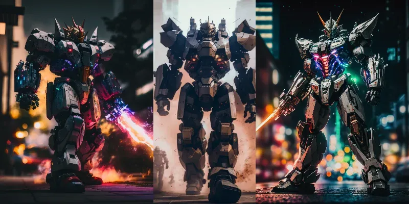 Epic Gundam Realistic Movie Posters Midjourney Prompt | PromptBase