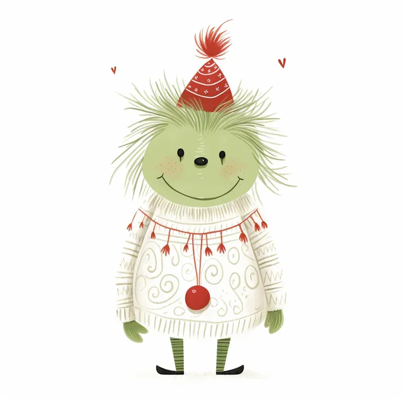 Christmas Simple Illustration Clipart Fos Midjourney Prompt | PromptBase