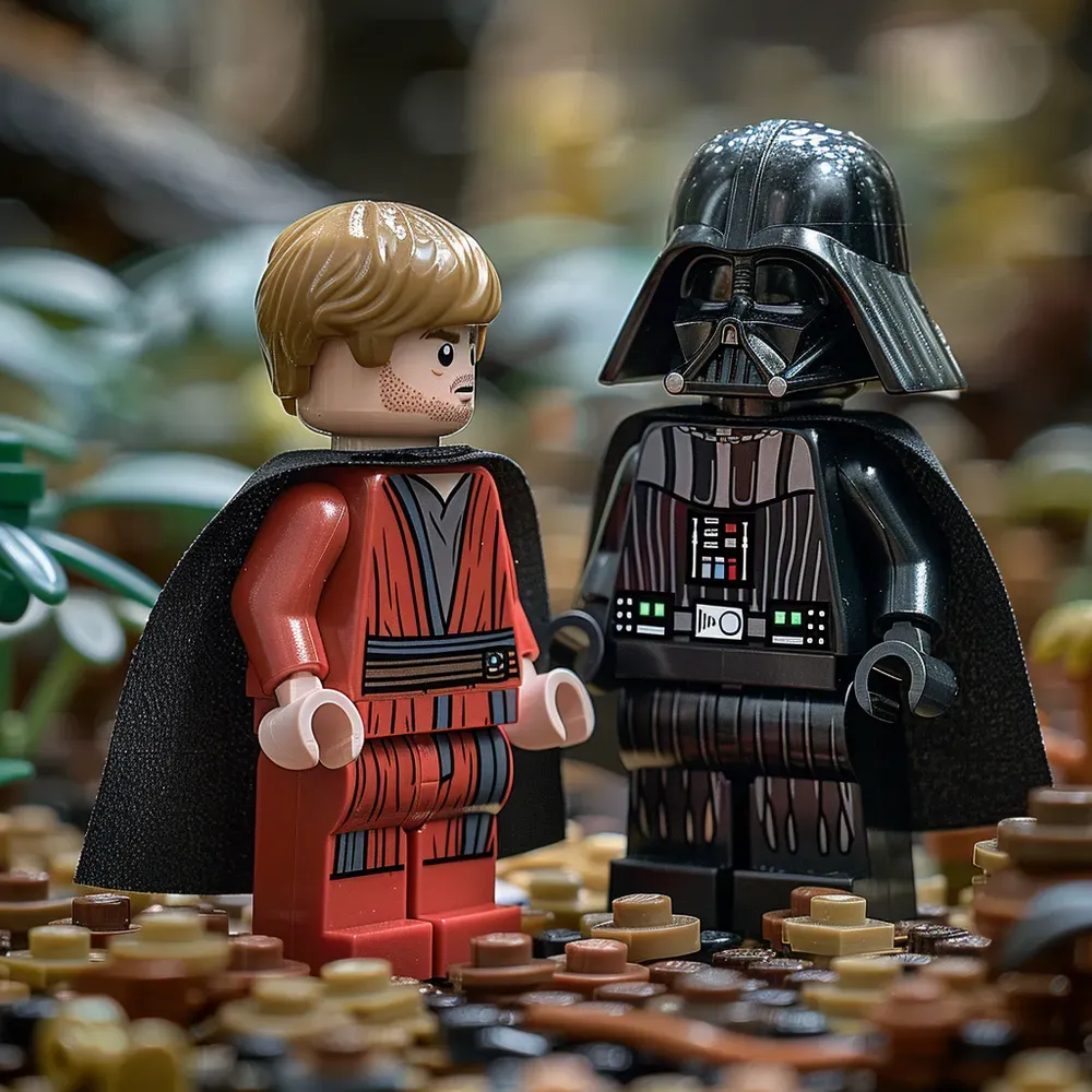 Lego Minifigures Dynamic Scenes Midjourney Prompt | PromptBase