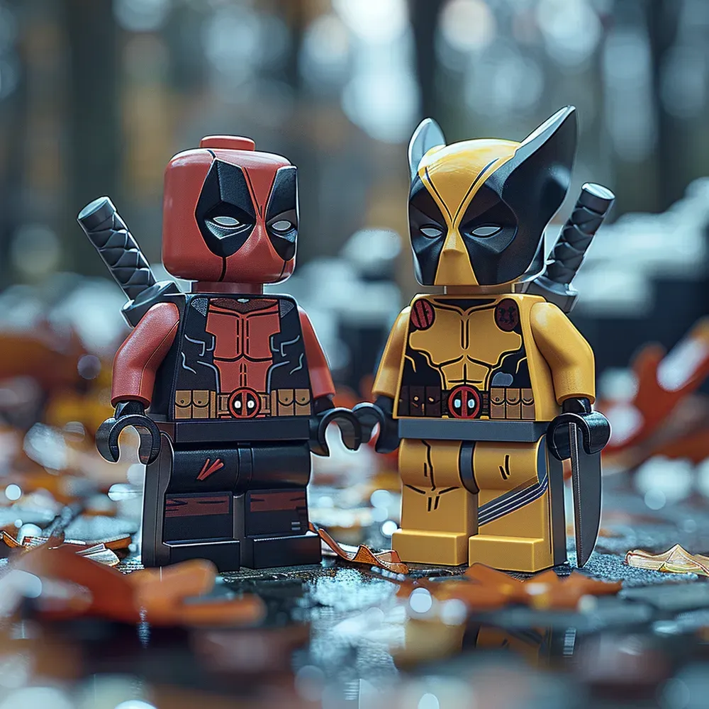 Lego Minifigures Dynamic Scenes Midjourney Prompt | PromptBase