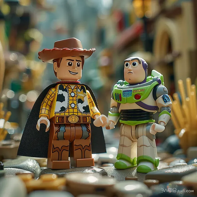 Lego Minifigures Dynamic Scenes Midjourney Prompt | PromptBase