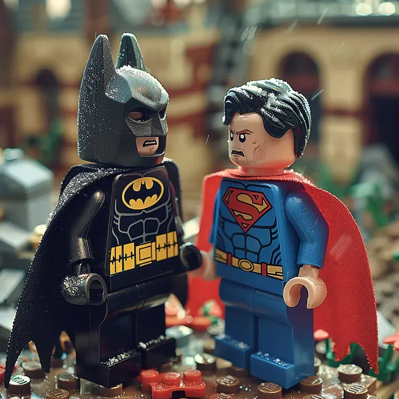 Lego Minifigures Dynamic Scenes Midjourney Prompt | PromptBase