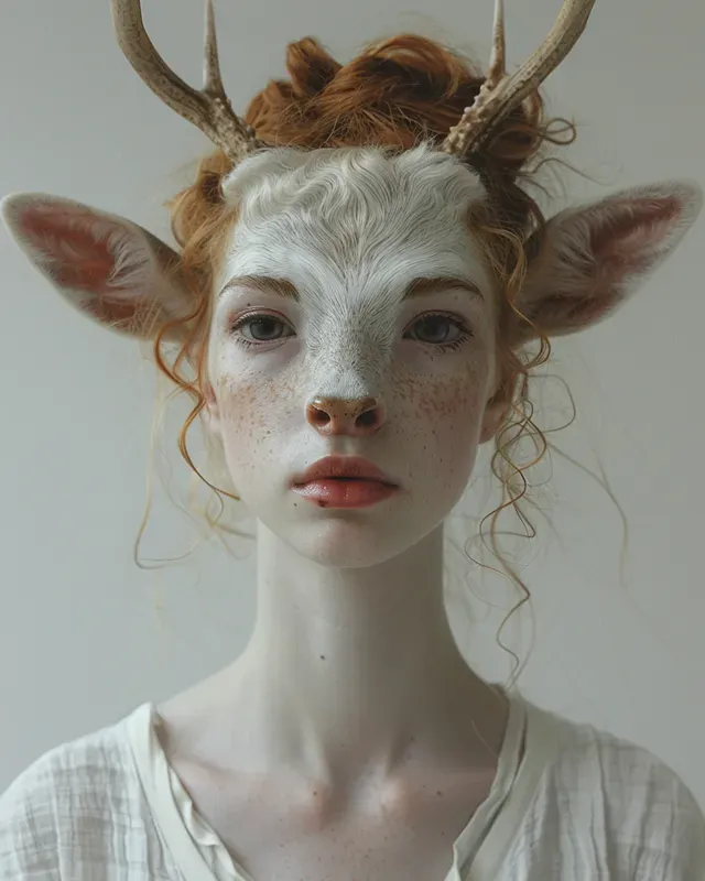 Animal Face Hybrid Portraits Midjourney Prompt | PromptBase