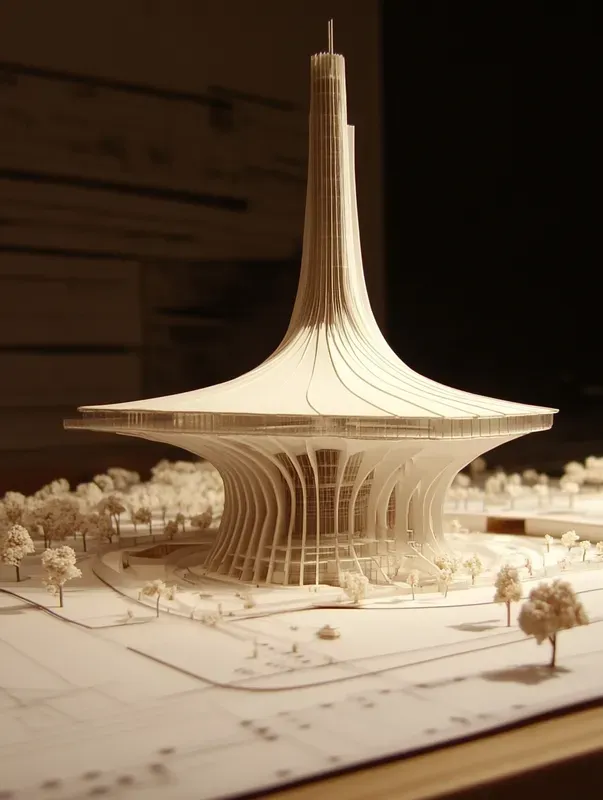 Futuristic Architecture Model Designs Midjourney Prompt | PromptBase